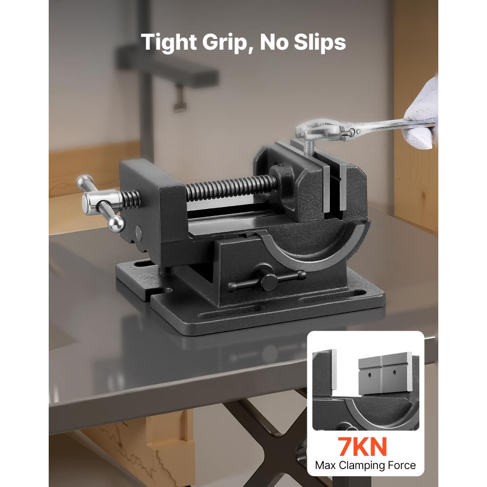 VEVOR Tilting Vise, 4.25 Inch Jaw Width, Portable Drill Press Bench ...