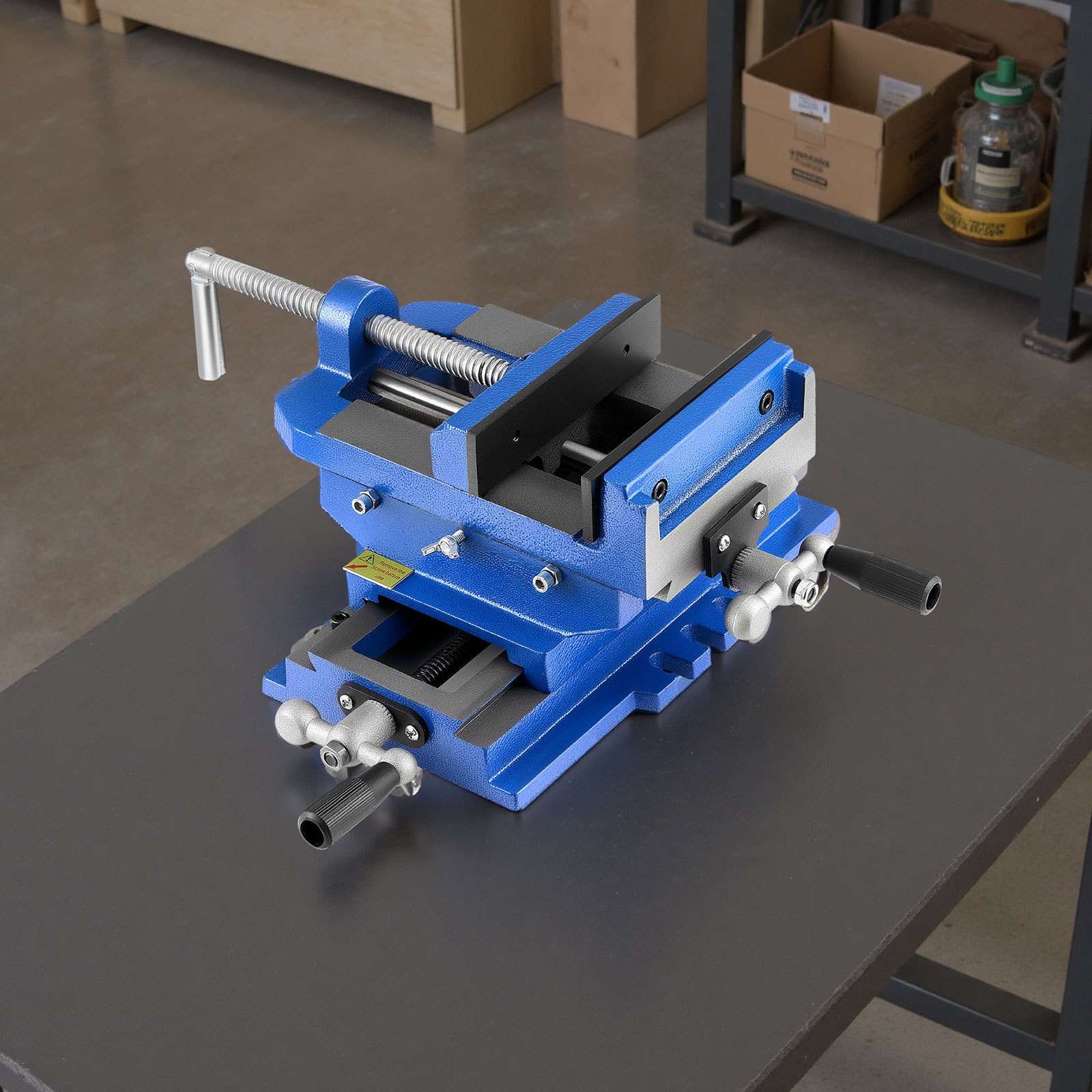 VEVOR Cross Slide Drill Press Vise, 4 Inch Jaw Width, 2 Way X-Y Axis ...