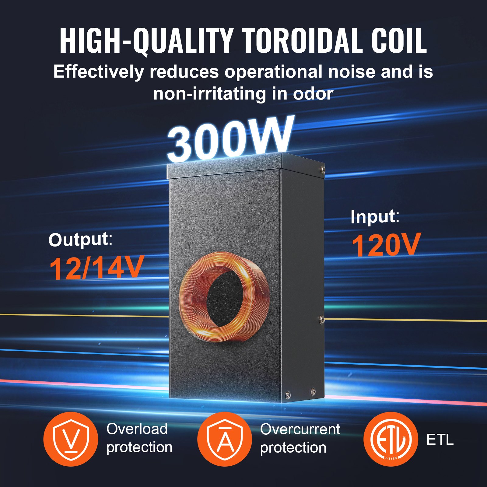 VEVOR 300W Low Voltage Landscape Transformer with Timer and Photocell ...