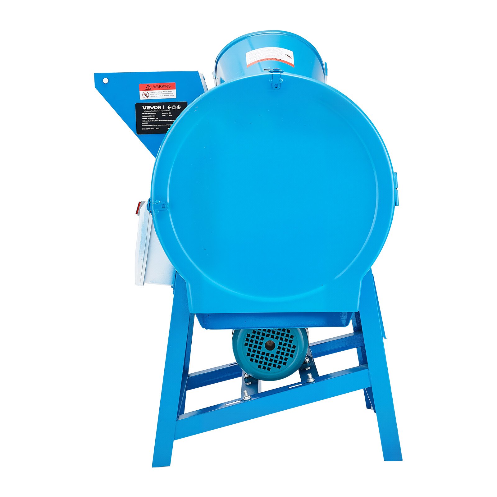 VEVOR Hay Chopper, 2200W Corn Straw Chopper with Double Feed Ports ...
