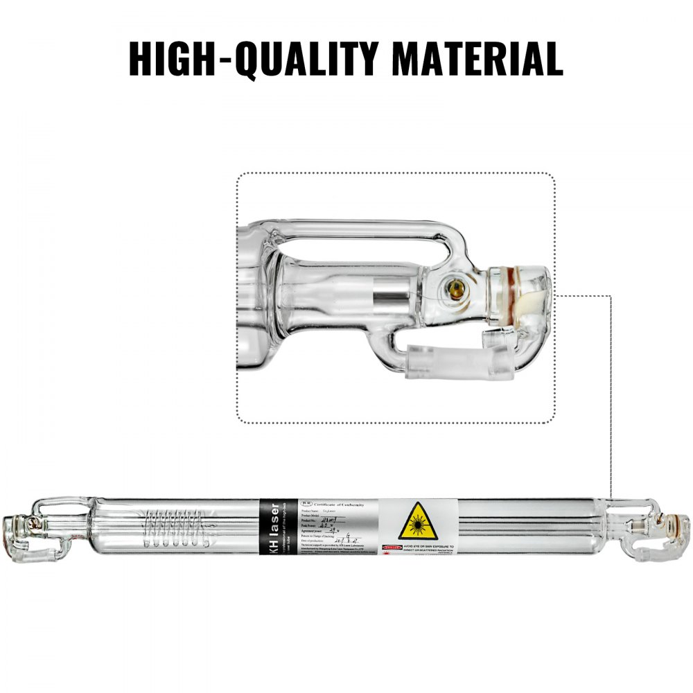 VEVOR Laser Tube 40W CO2 Laser Tube 700mm Glass Laser Tube Professional ...