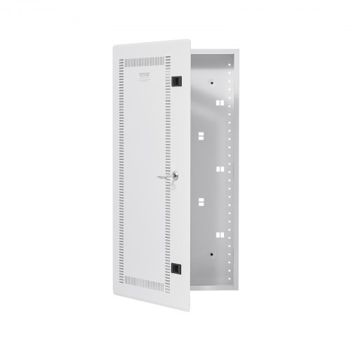 Structured Media Center Enclosure 28 in with Vented Hinged Door Cable ...