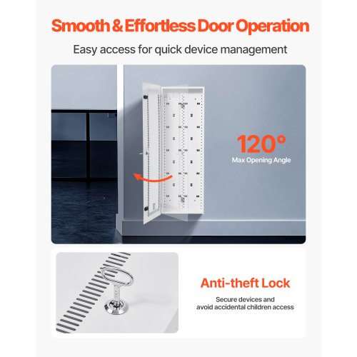 Structured Media Center Enclosure 42 in with Vented Hinged Door Cable ...
