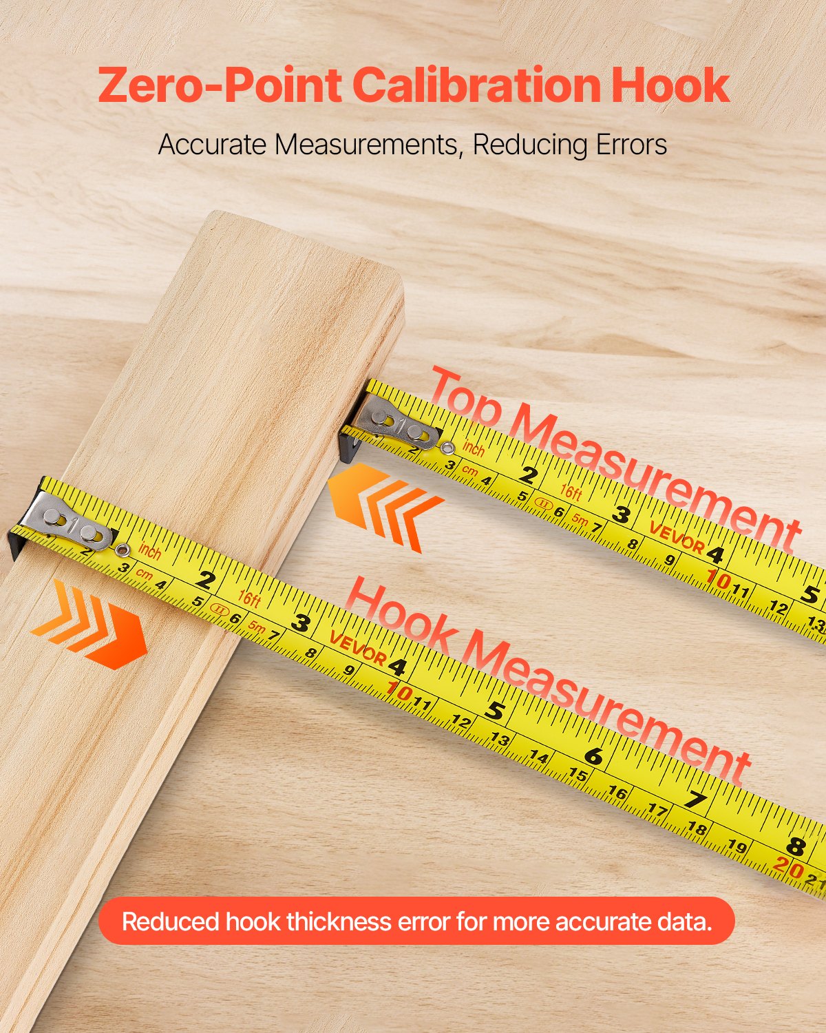 VEVOR 2 in 1 Laser Tape Measure – 135 ft Laser, 16 ft Tape
