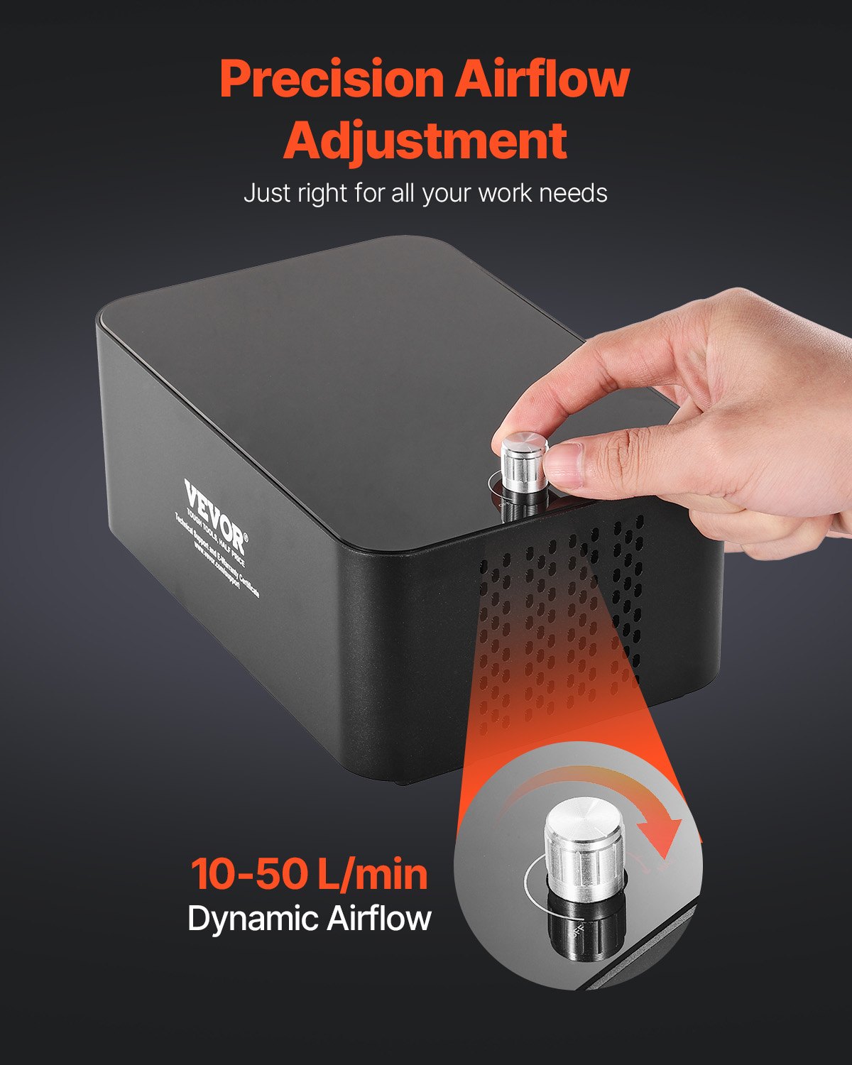 VEVOR Air Assist Laser Engraver – Adjustable 50 L/min Pump