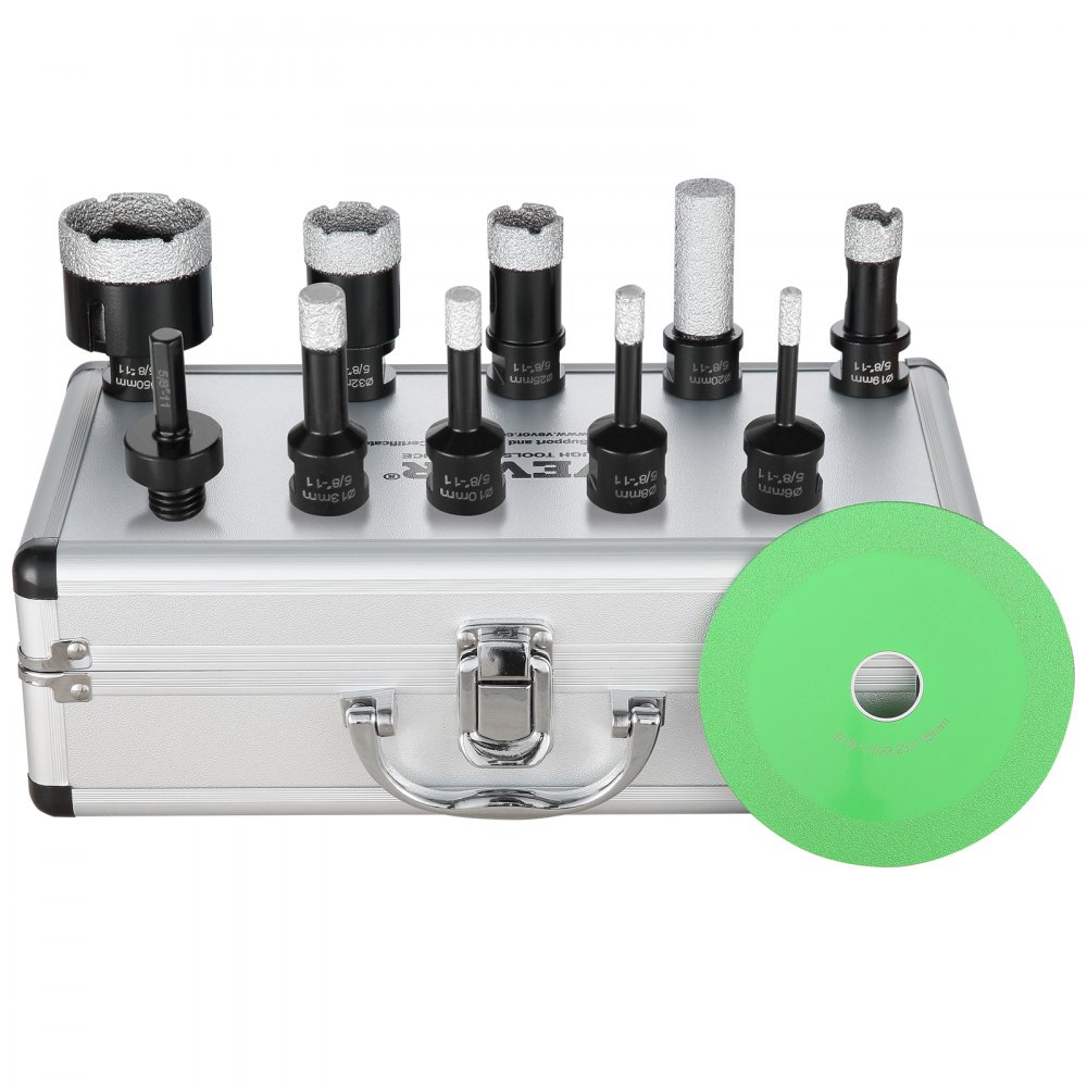 VEVOR Diamond Core Drill Bit Set, 8 PCS 6/8/10/13/19/25/32/50mm Diamond ...