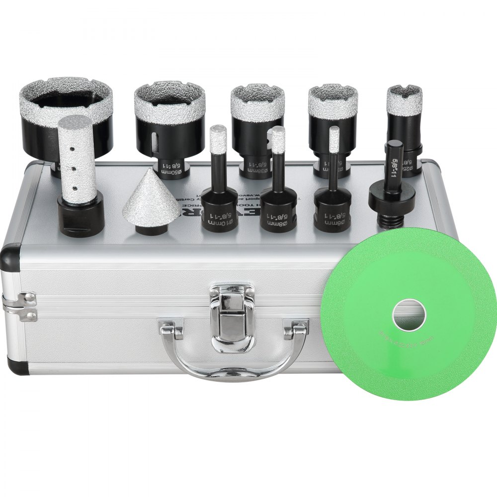 VEVOR Diamond Core Drill Bit Set, 8 PCS 6/8/10/25/35/38/50/65mm Diamond ...