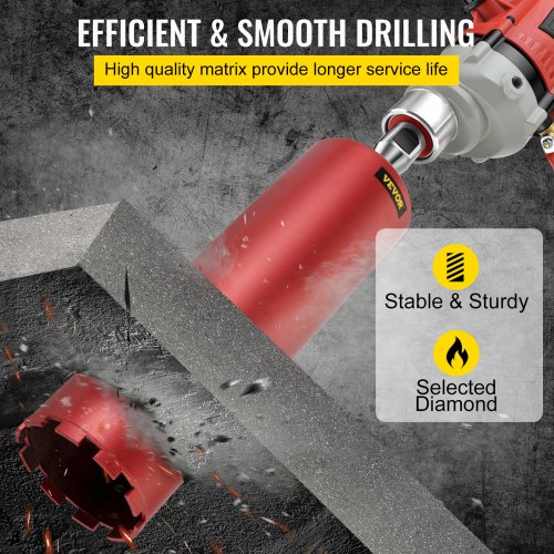 VEVOR Diamond Core Drill, 5"/127mm Diameter Core Drill Bit, 14"/355mm ...