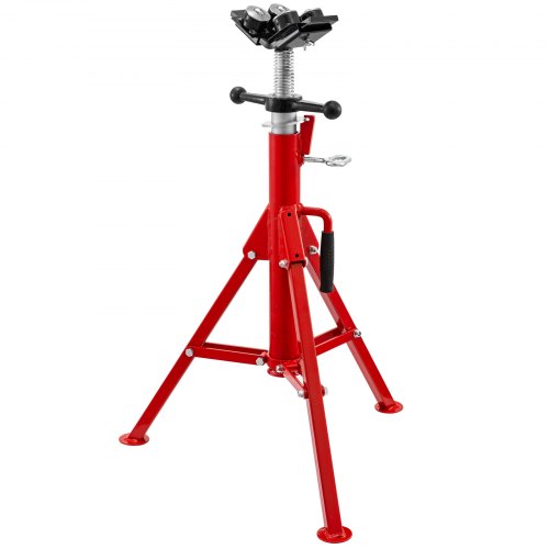 VEVOR Pipe Jack Stand with 4-Ball Transfer V-Head and Folding Legs ...