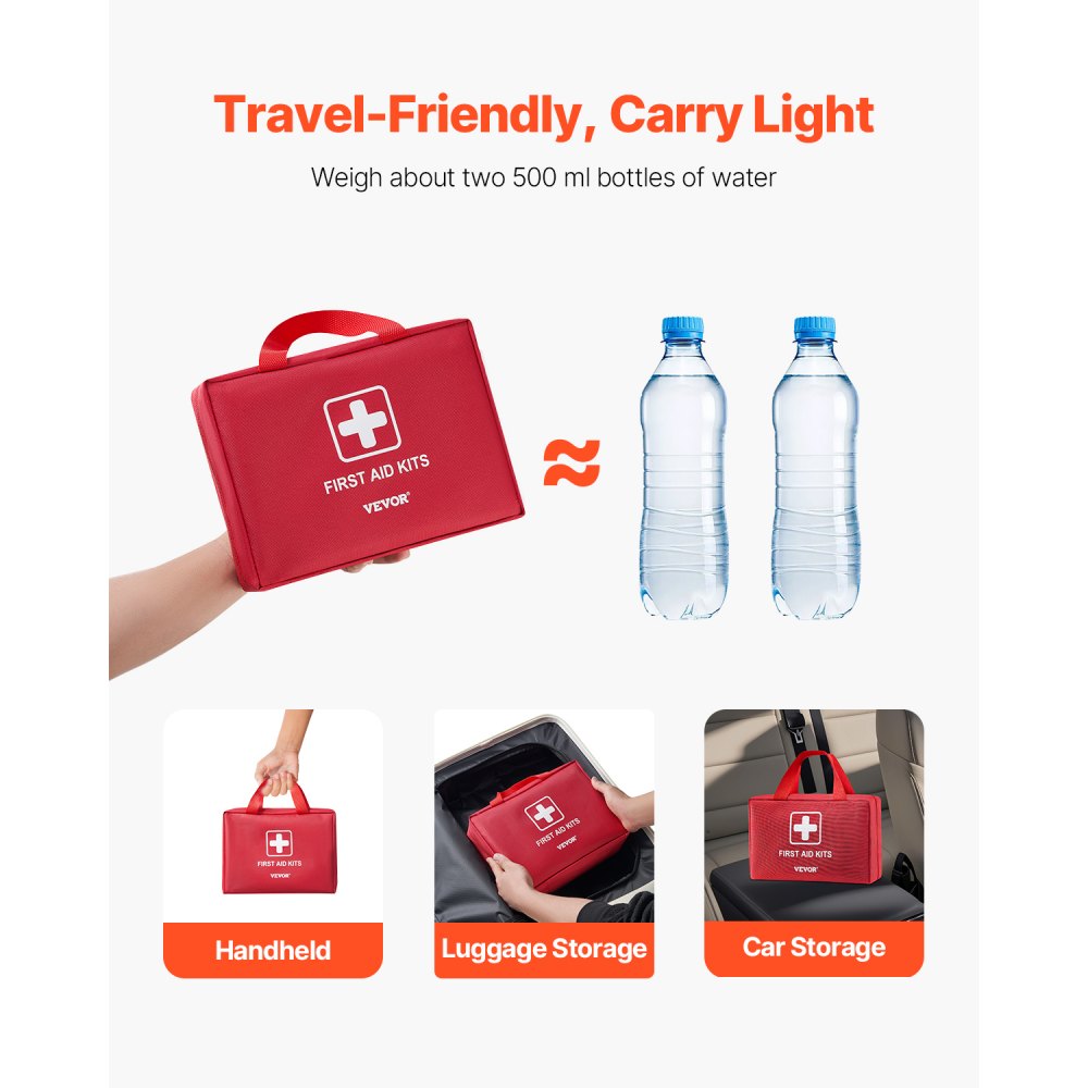 VEVOR Emergency First Aid Kit – 420-Piece, 600D Nylon Case