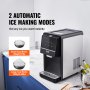 VEVOR Countertop Ice Maker, 62lbs in 24Hrs, Auto Self-Cleaning Portable ...
