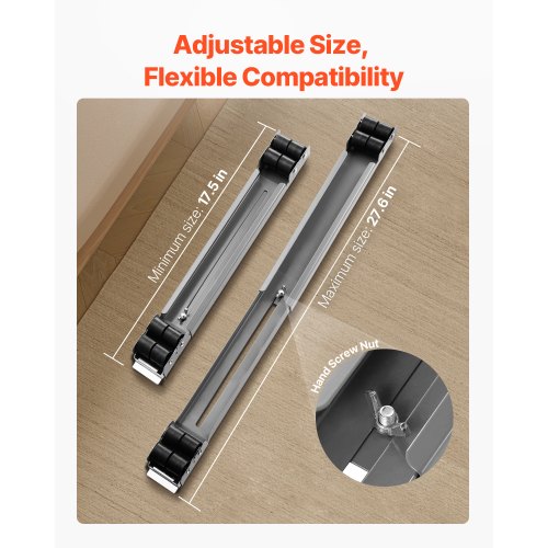 Furniture Dolly Mobile Roller 330 lbs Load Extendable Appliance Rollers ...