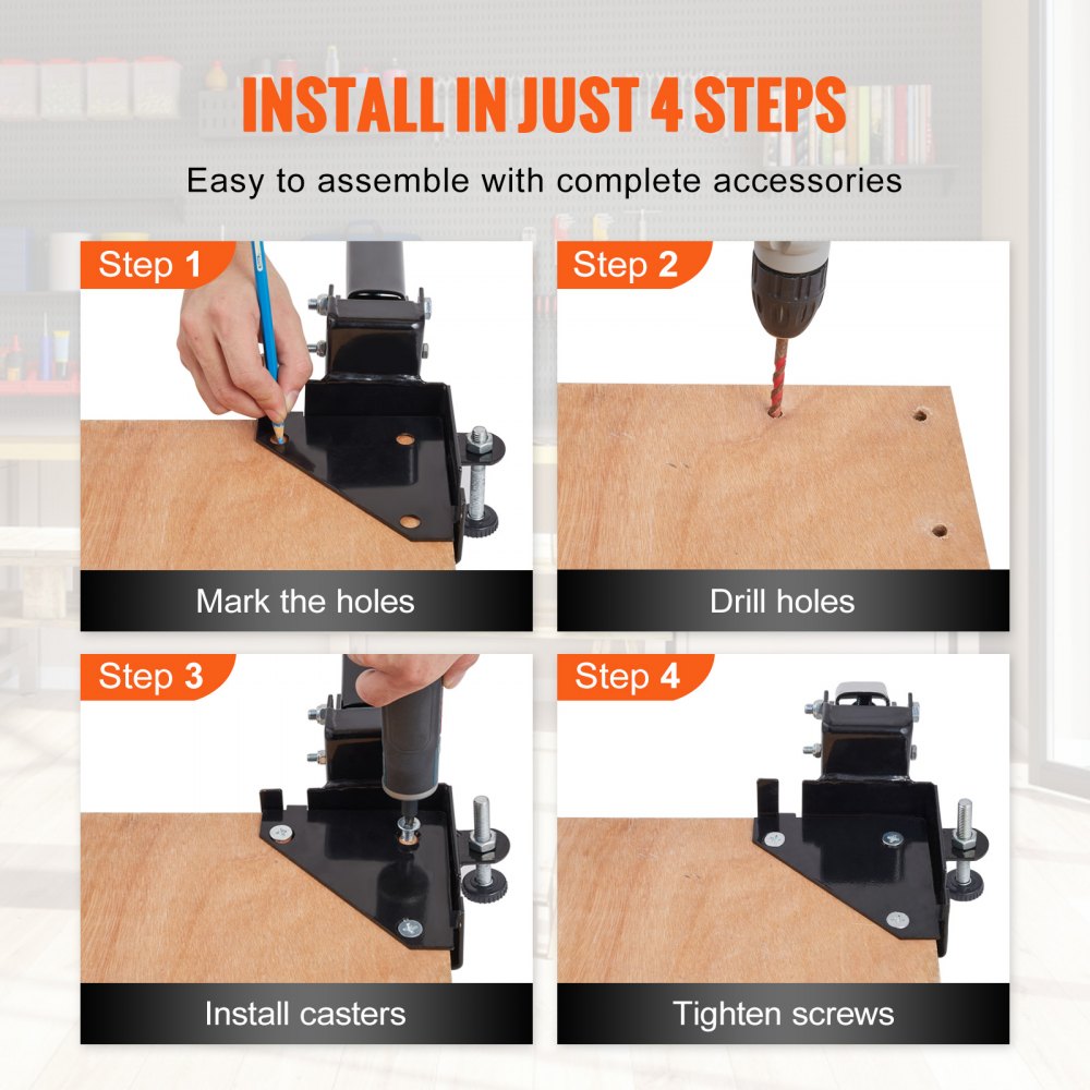 VEVOR Heavy-duty Mobile Base — Adjustable Tool Stand