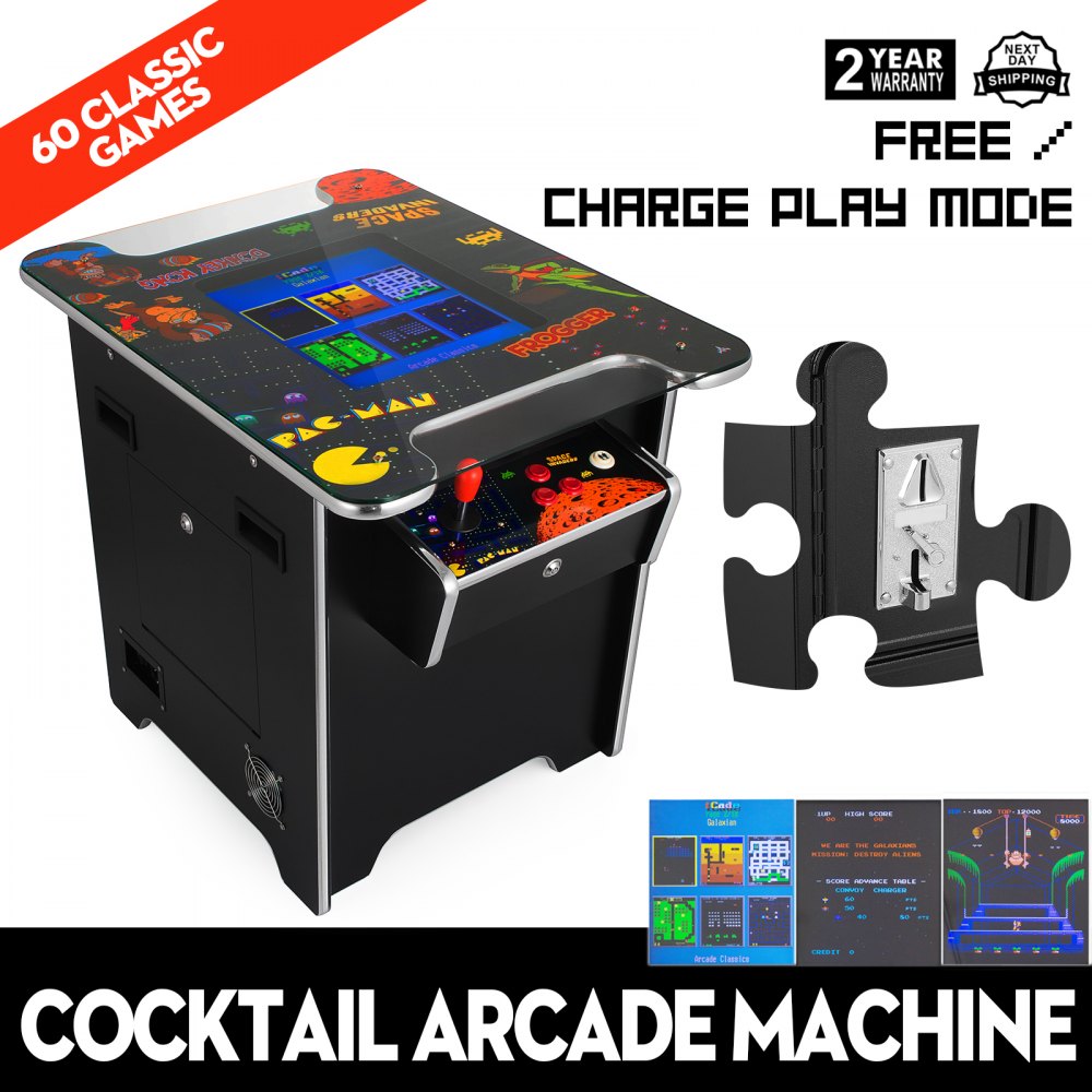 Cocktail Arcade Game Machine W/ 60 Retro Games | VEVOR US