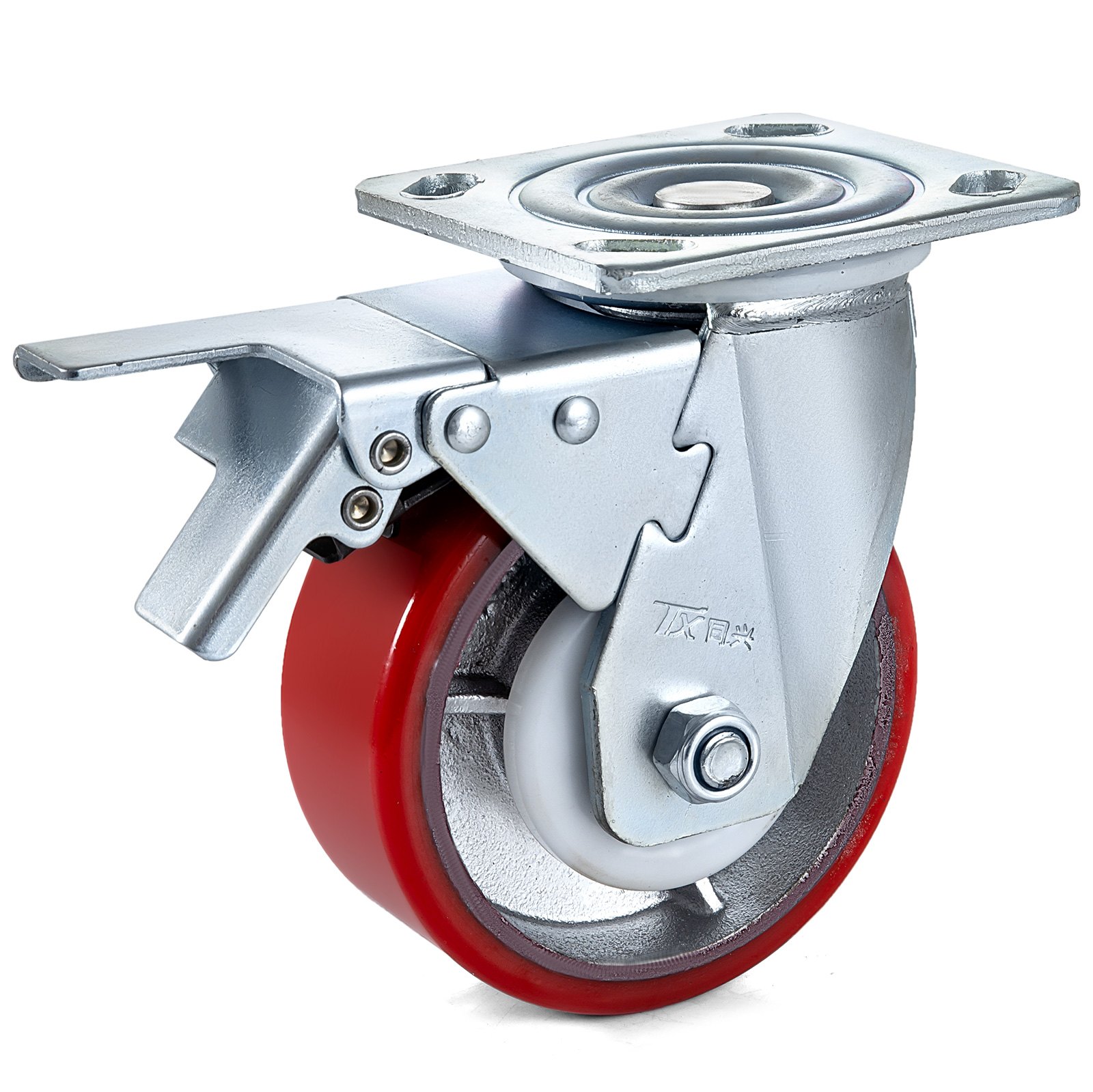 VEVOR 4 Pack Caster Wheels 5 x 2 Inch with Dual Locking Polyurethane ...