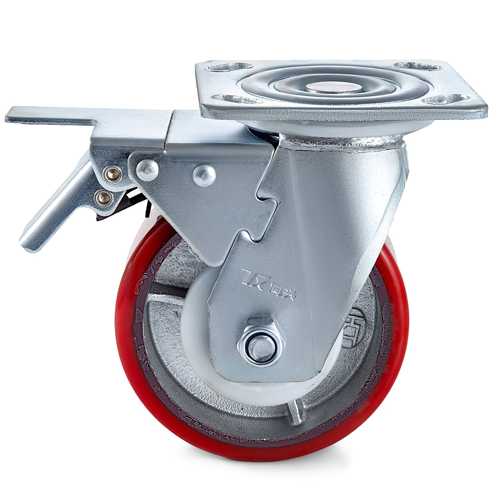 VEVOR 4 Pack Caster Wheels 5 x 2 Inch with Dual Locking Polyurethane ...