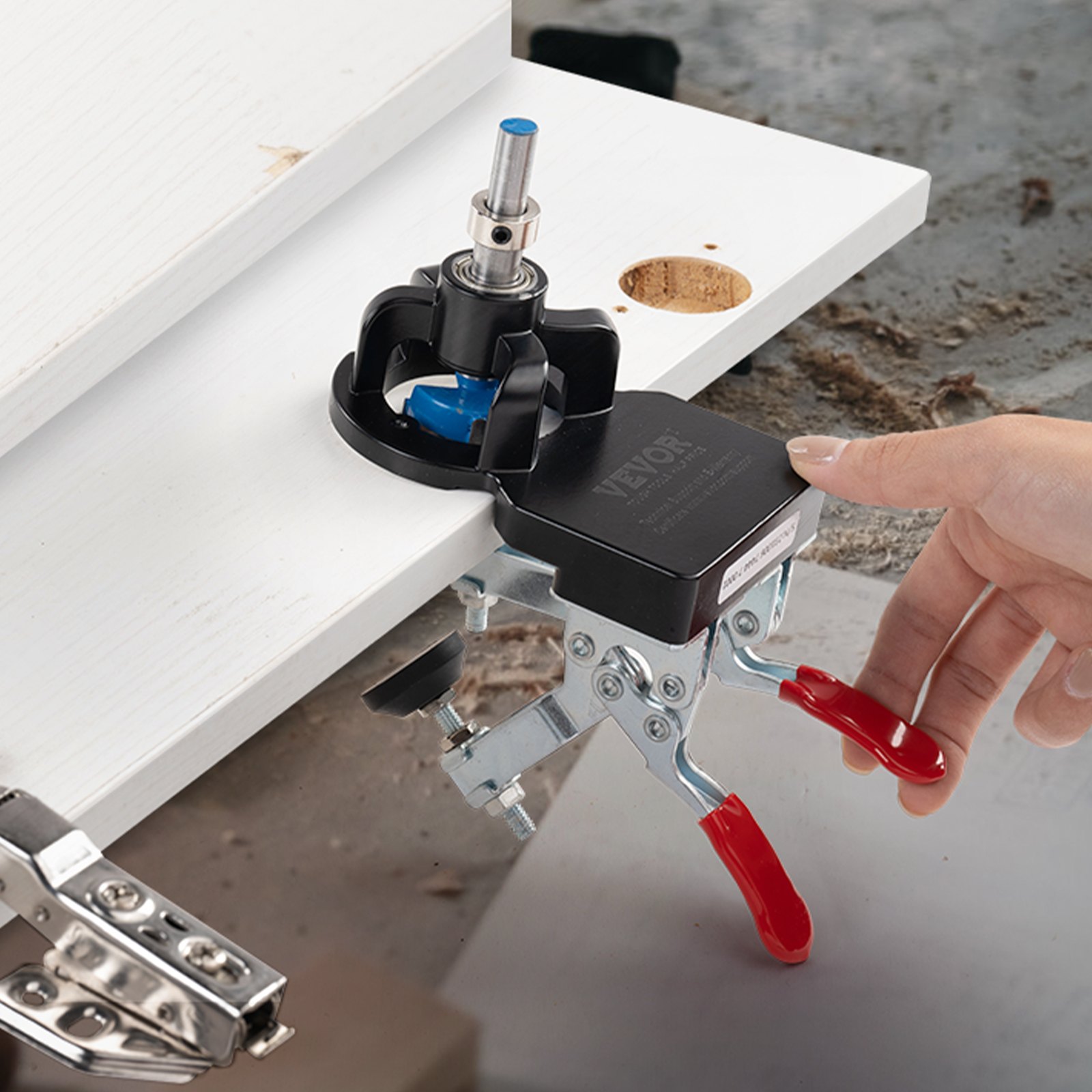 VEVOR 35 mm Concealed Door Hinge Jig, Aluminum Alloy Cabinet Hinge Jig ...