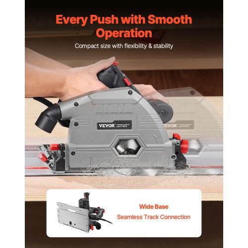 Track Saw 6-1/2 in Plunge-Cut Circular Saw Kit for Wood Plastic (Tool ...