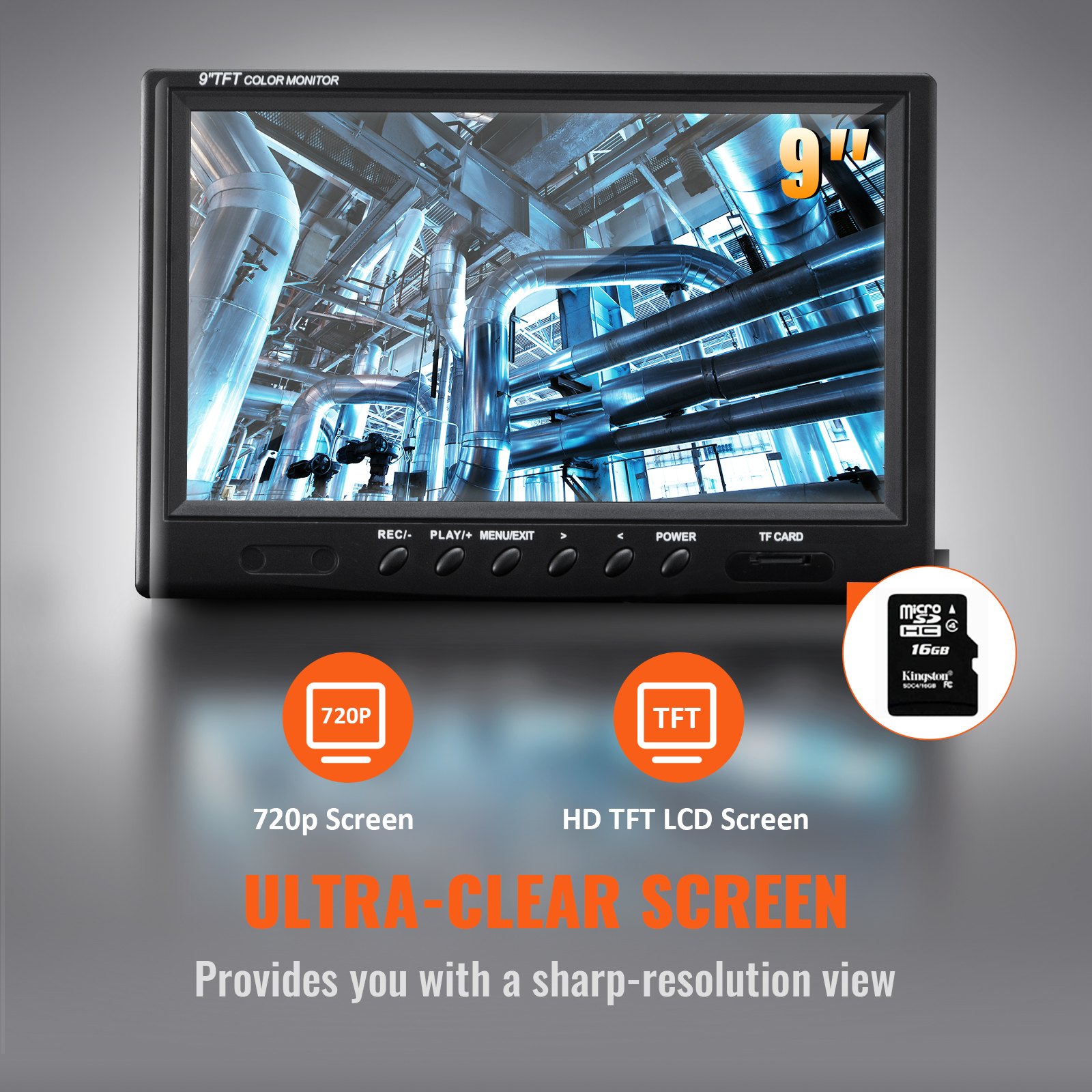 VEVOR Sewer Camera, 50 m, 9" Screen Pipeline Inspection Camera with DVR ...