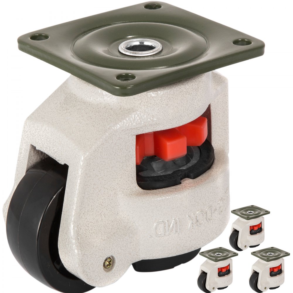 VEVOR Leveling Casters Set of 4, 2.5" - Self Leveling Casters Heavy ...