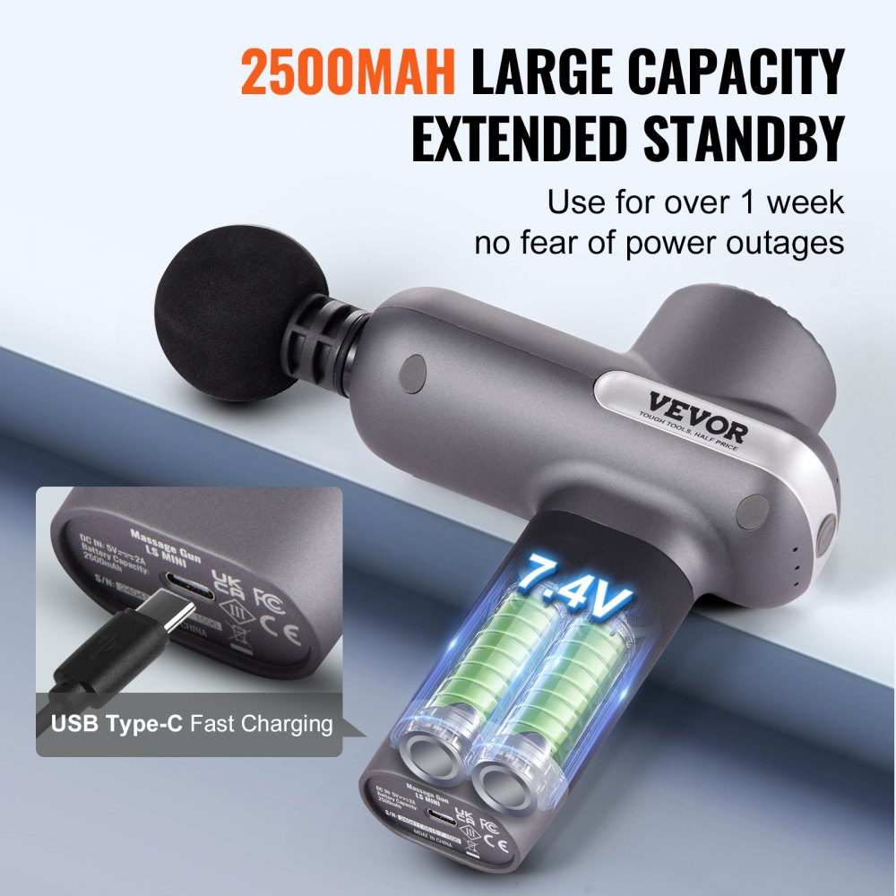 VEVOR Massage Gun Deep Tissue, Percussion Muscle Massager for Athletes ...