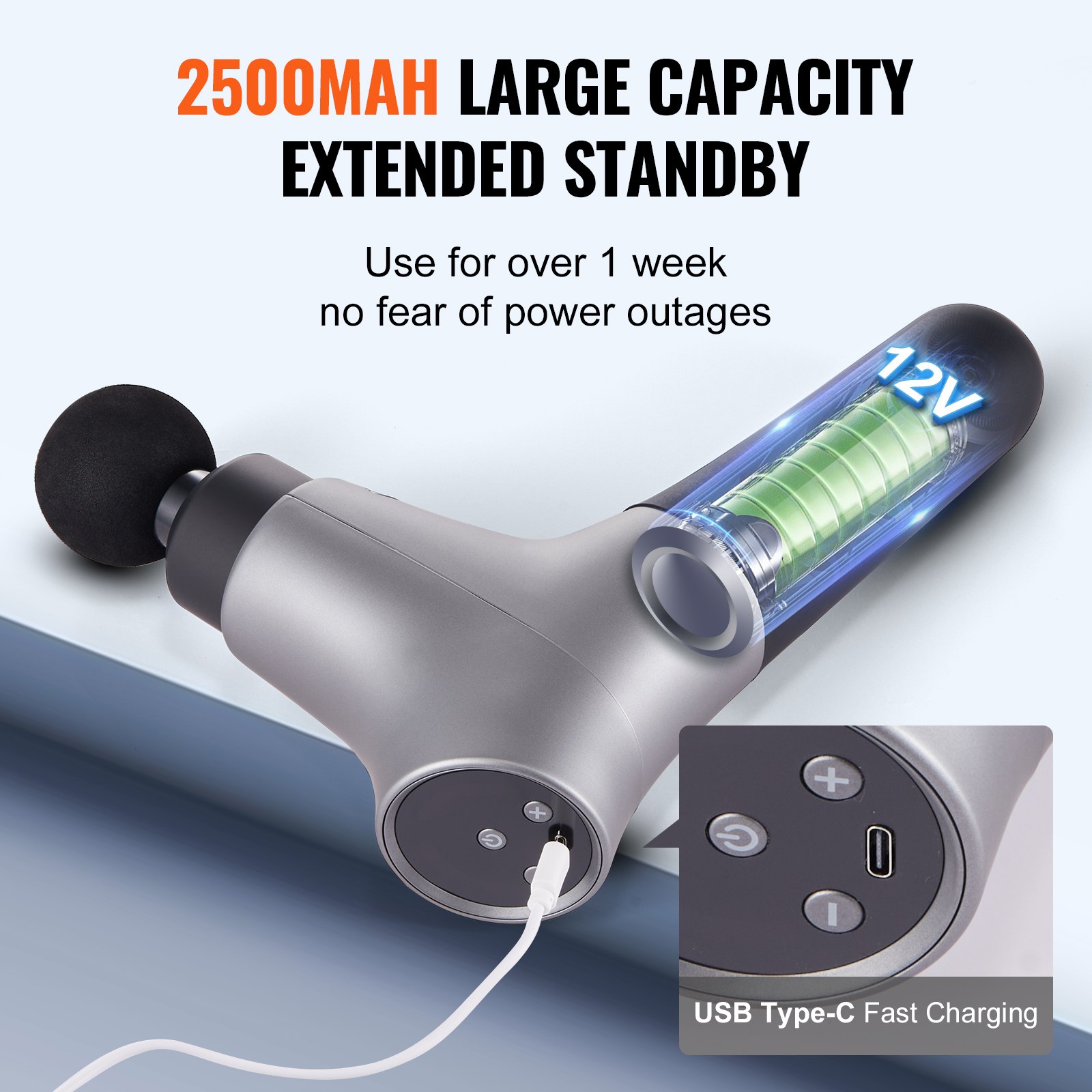 VEVOR Massage Gun Deep Tissue, Percussion Muscle Massager for Athletes ...