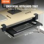 VEVOR Keyboard Tray Under Desk, Pull out Keyboard/Mouse Tray Under Desk ...