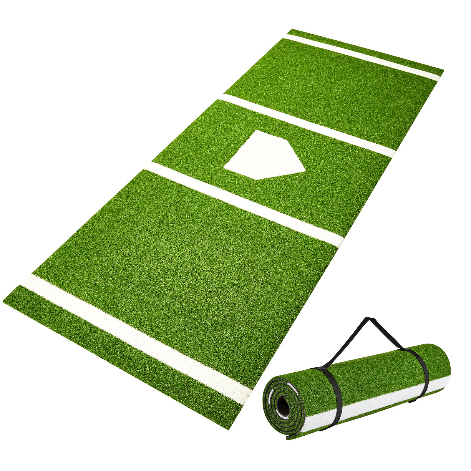 VEVOR Baseball Softball Hitting Batting Mat, 10' x 3.8' Indoor/Outdoor ...