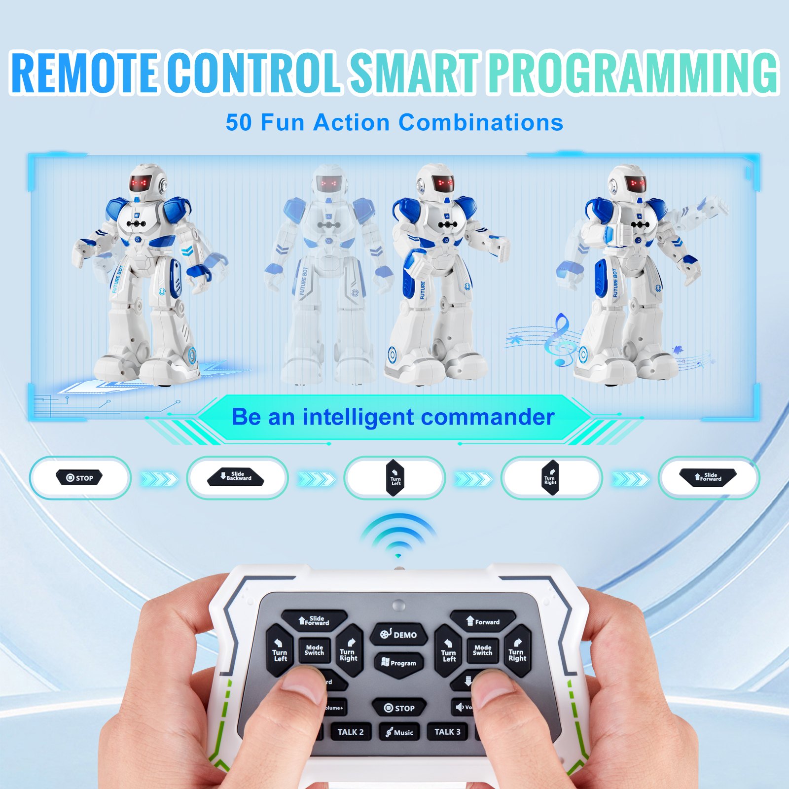 VEVOR Toy Robot with Remote – Type C, ABS & 50 Moves