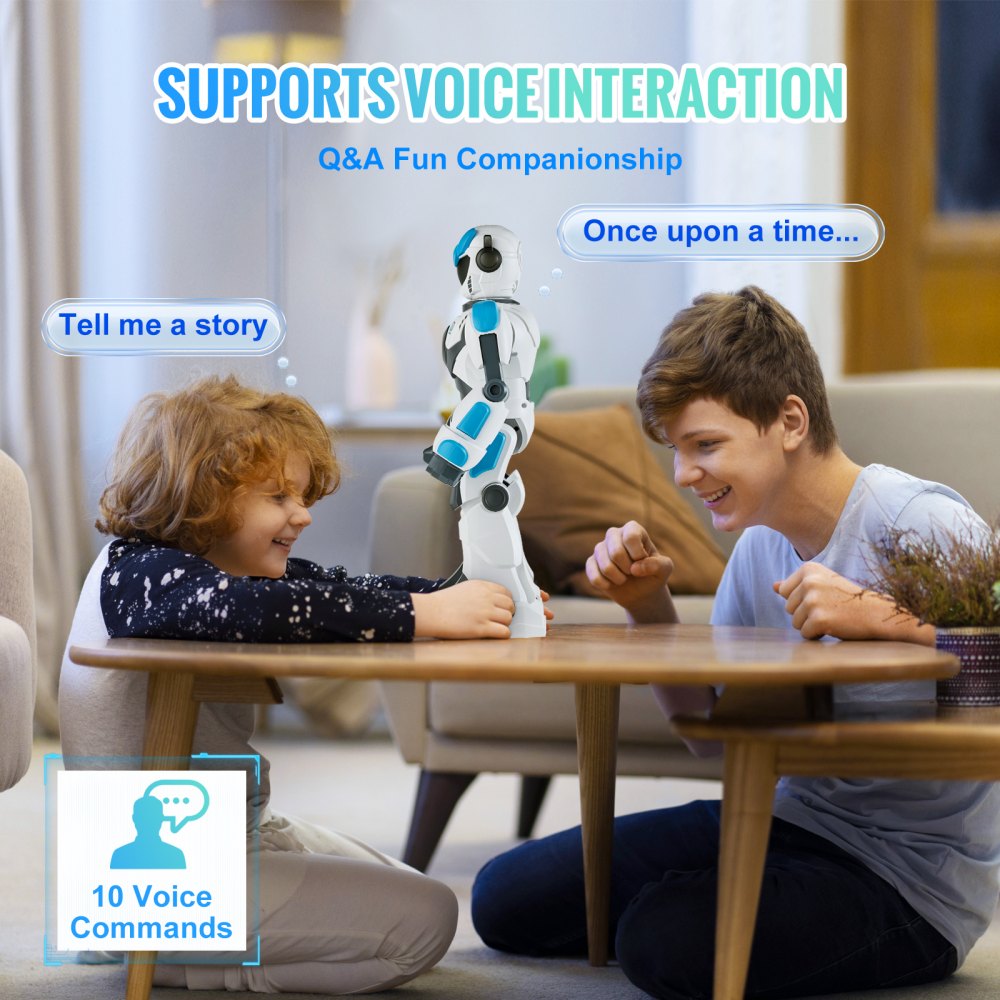 VEVOR RC Robot Toy Talking Dancing Gesture and Voice Remote Control ...