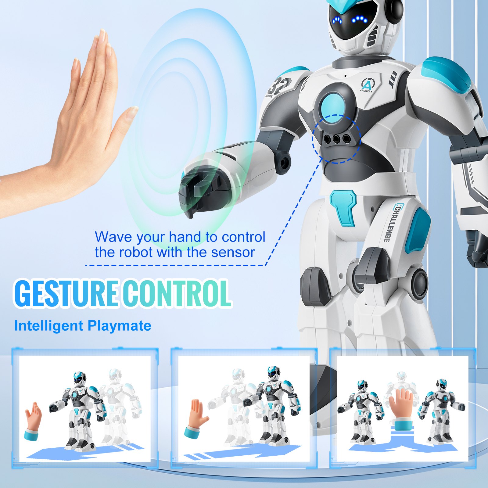 VEVOR Robot RC Toy - 1.94 lb, Type C Kids Gesture Robot