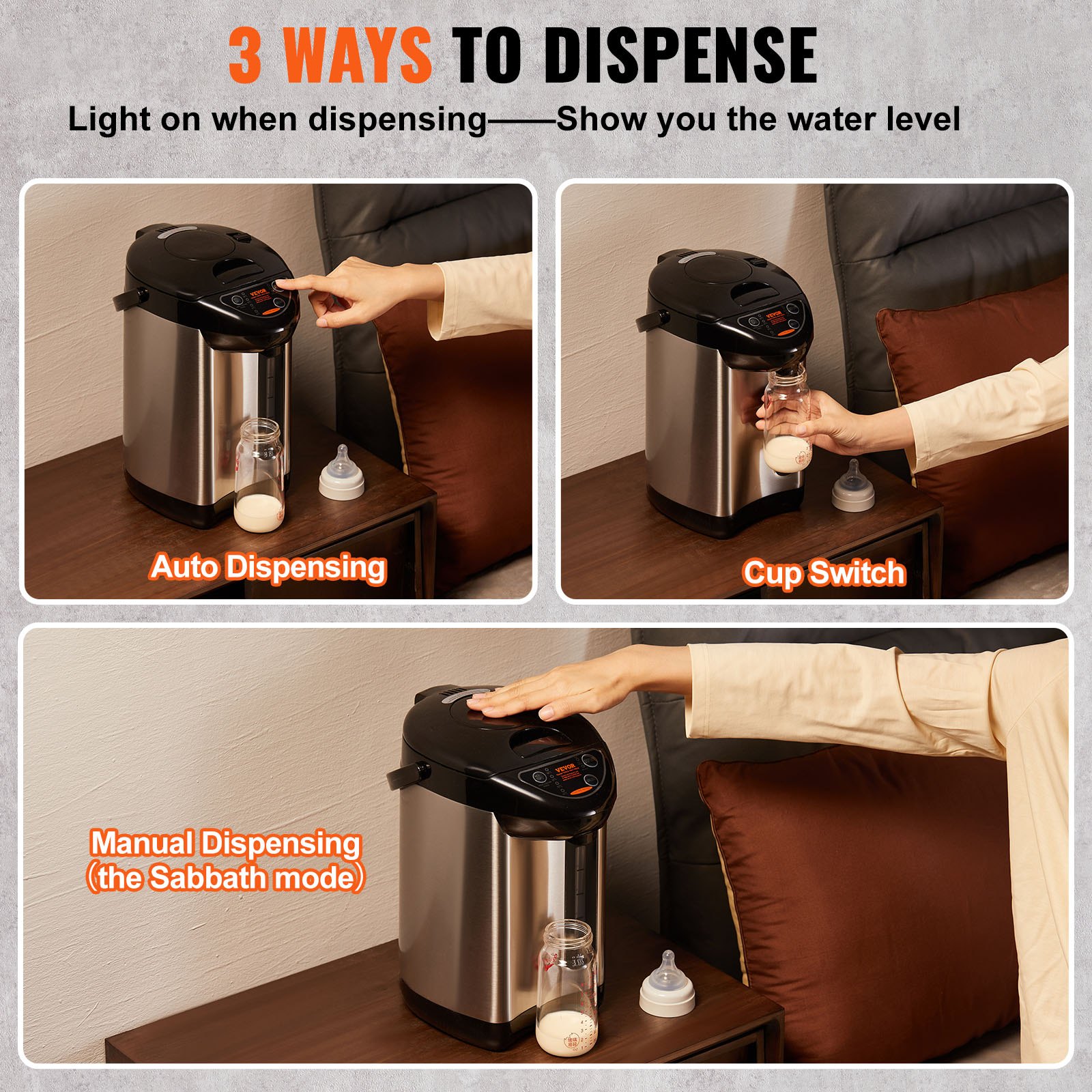 VEVOR Hot Water Dispenser, Adjustable 4 Temperatures Water Boiler and ...