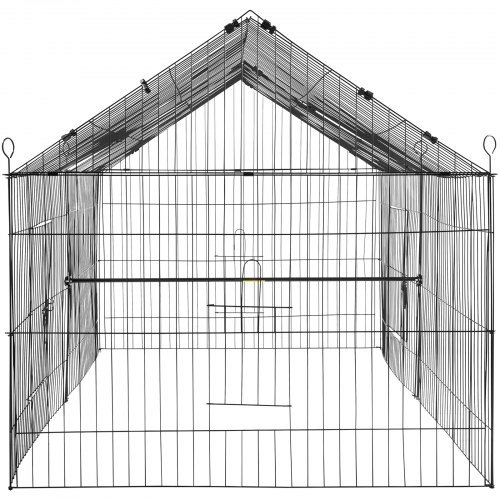 VEVOR Large Metal Chicken Coop, 71" x 30" x 30", Rabbit Run Enclosure ...
