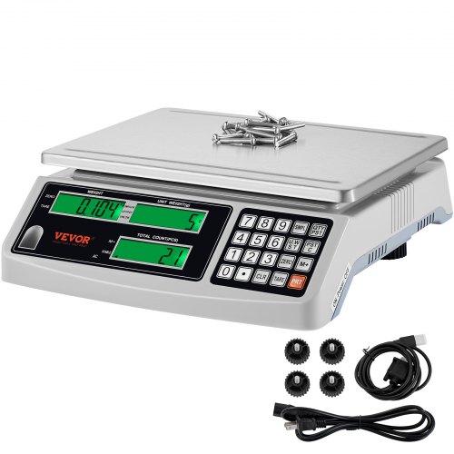 VEVOR Industrial Counting Scale, 15 kg x 0.5 g, Digital Scale for Parts ...