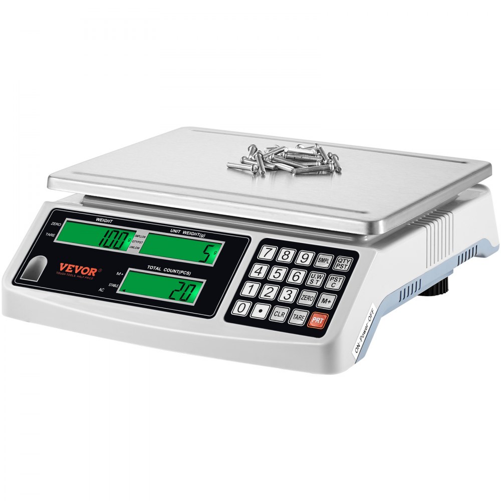 VEVOR Industrial Counting Scale, 15 kg x 0.5 g, Digital Scale for Parts ...