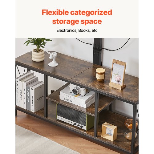 VEVOR 45" TV Stand with Mount for up to 75 in TVs, Entertainment Center ...