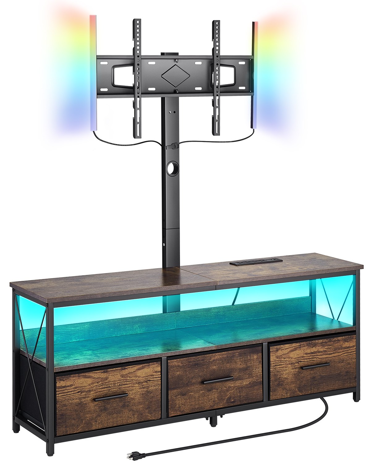 VEVOR TV Stand with 3 Drawers – 52" Mount, Up to 75 Inch TV