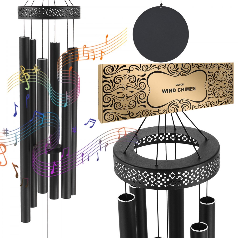 VEVOR Wind Chimes for Outside 58-Inch Aluminum Memorial Deep Tone Wind ...