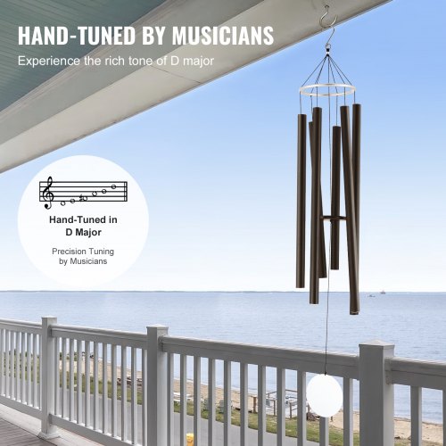 VEVOR Wind Chimes for Outside 66-Inch Aluminum Memorial Deep Tone Wind ...