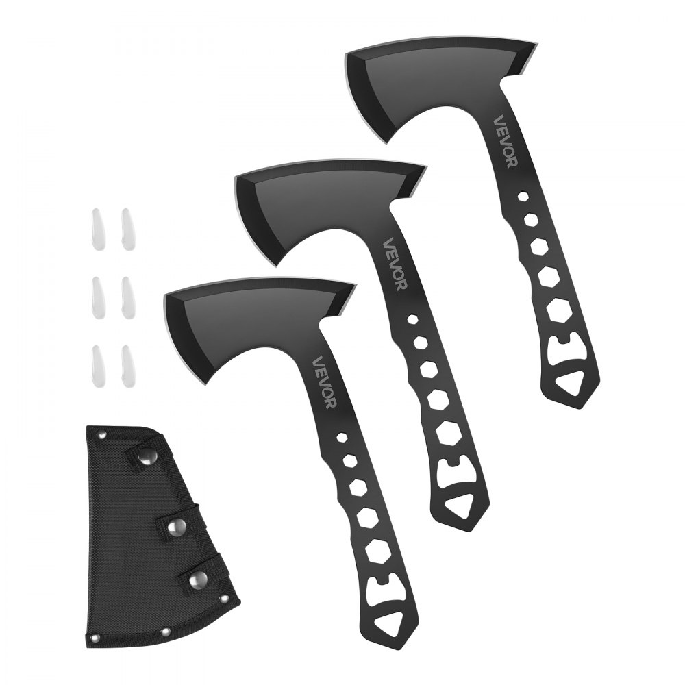 VEVOR Throwing Axes and Tomahawks, 3 Pack Axe Throwing Hatchet Set ...