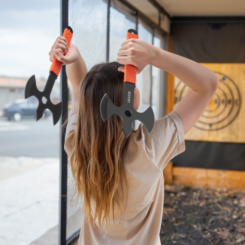 VEVOR Throwing Axes and Tomahawks, 3 Pack 13.4 inch Triple Edge Axe ...