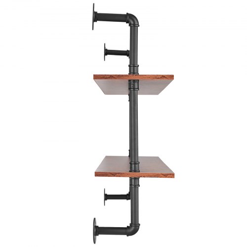 VEVOR Industrial Pipe Shelf 2 Tier 48x 9.84in Wall-Mount for Kitchen ...