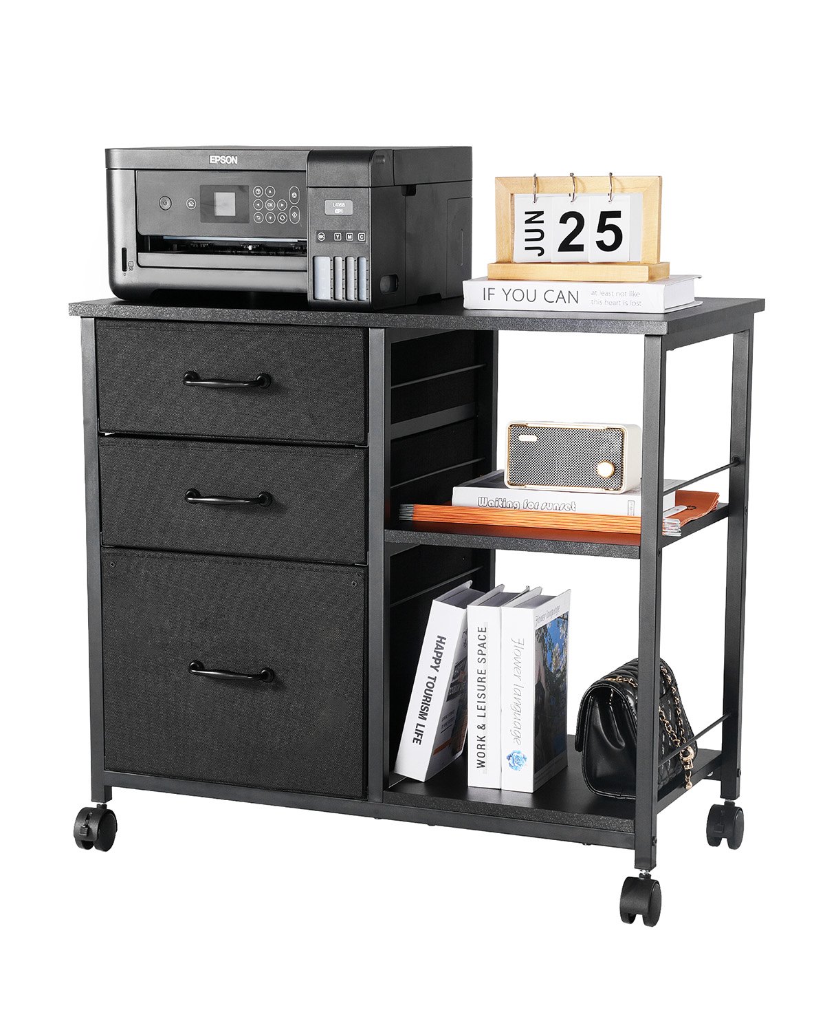VEVOR 3 Drawer Metal File Cabinet – A4, 66 lbs Load