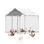 Metal Chicken Coop 6.56x6.56x6.56ft Walk-in Chicken Run with Cover ...
