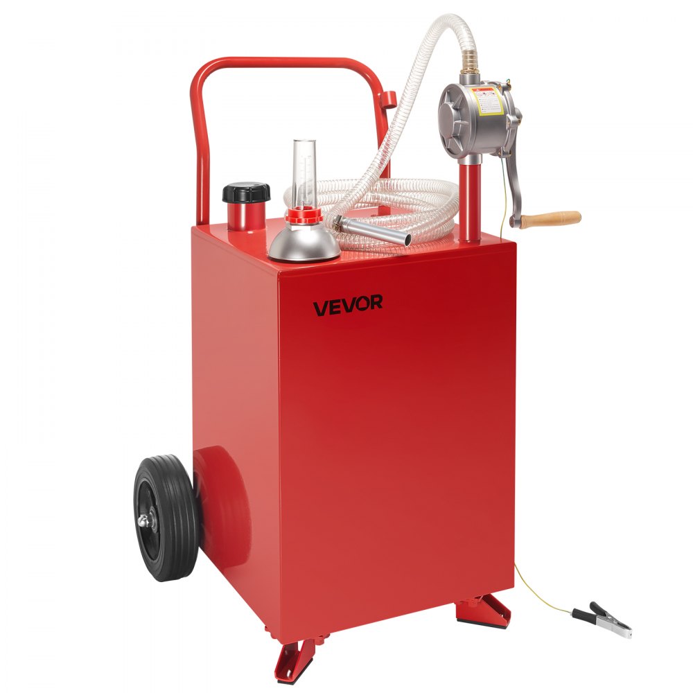 VEVOR 20 Gallon Fuel Caddy, Gasoline & Diesel Fuel Tank with Manual ...