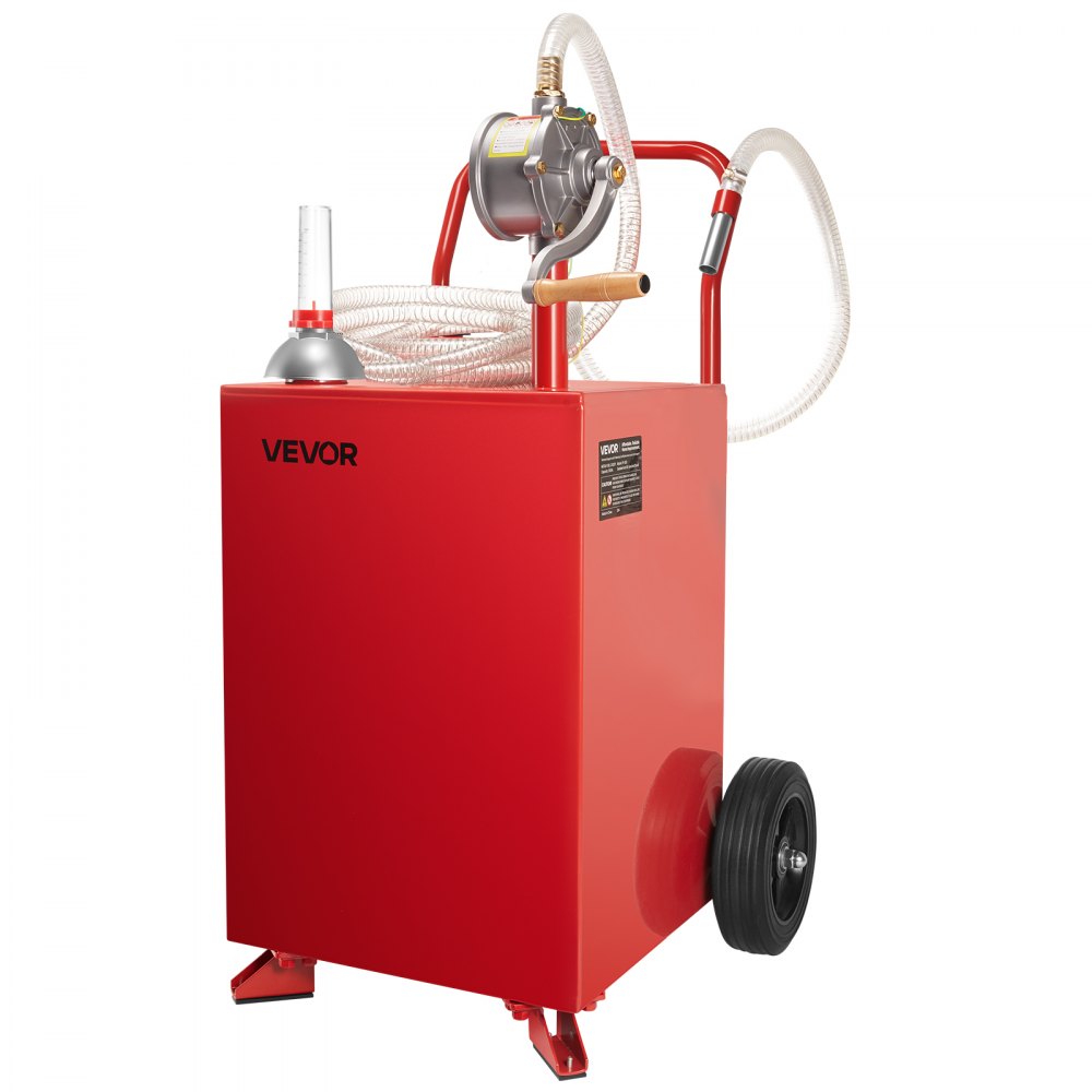 VEVOR 20 Gallon Fuel Caddy, Gasoline & Diesel Fuel Tank with Manual ...