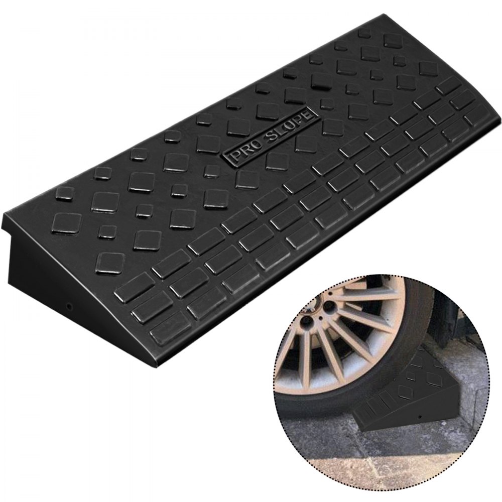 VEVOR Rubber Curb Ramp, 3.7" Rise Height Sidewalk Curb Ramp, 10" Width ...