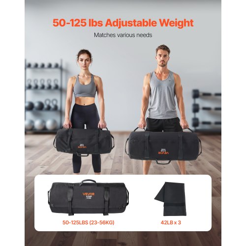 Workout Sandbag Heavy Duty Fitness Bag for CrossFit & Weight Training ...