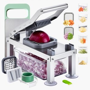 VEVOR Vegetable Chopper Mandoline Slicer, All-in-1 Food Veggie Cutter ...