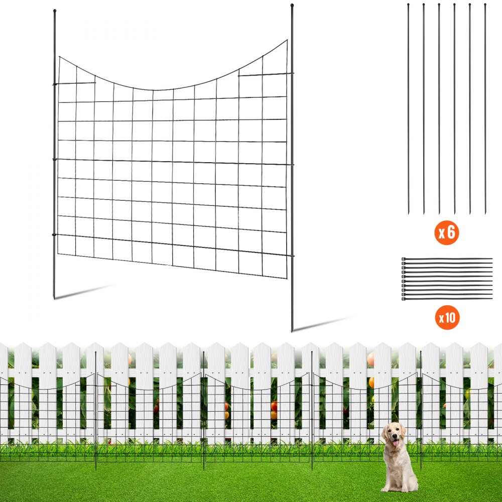 VEVOR Garden Fence, No Dig Fence 36.6''(H)x29.5''(L) Animal Barrier ...